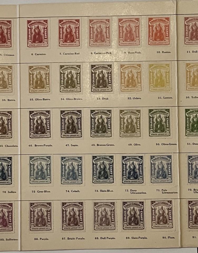 Stanley Gibbons' Colour Guide Improved Edition Set of 100 Stamps 1938 ...