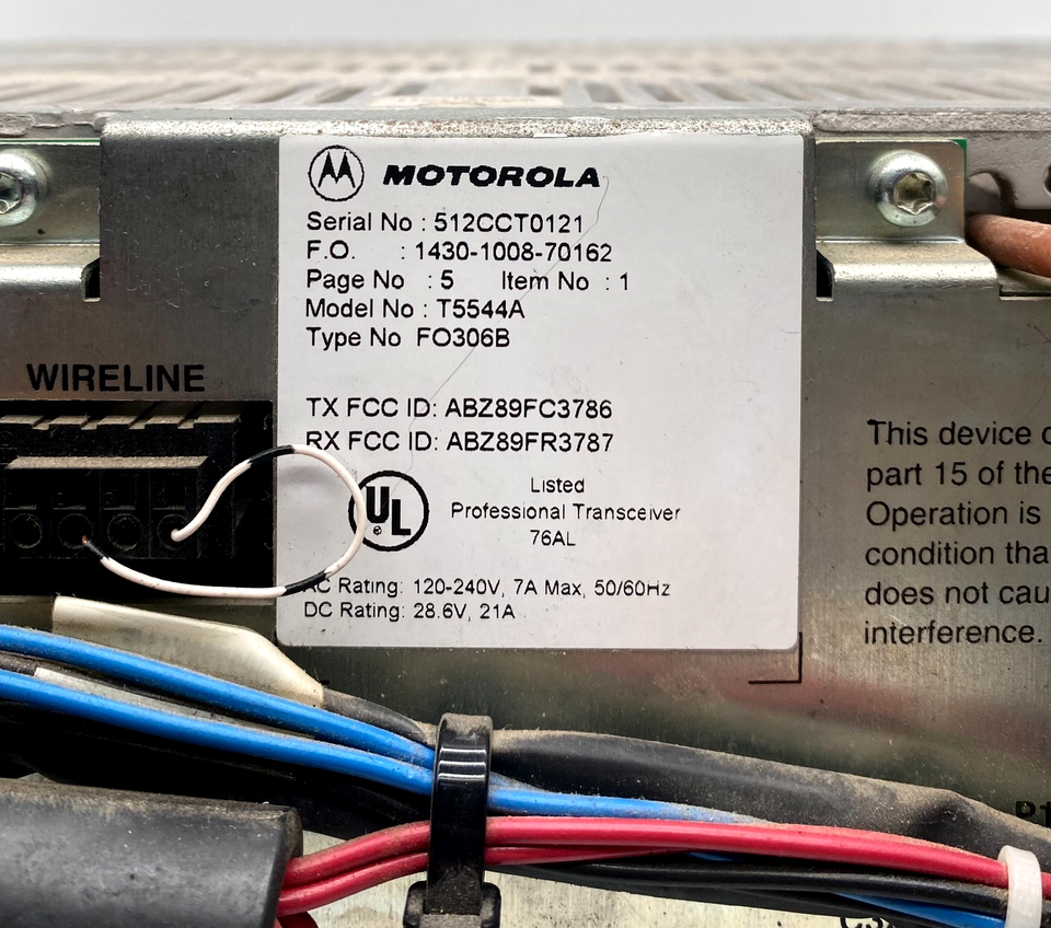 MOTOROLA MTR2000 T5544A REPEATER ASTEC AA23520 | eBay
