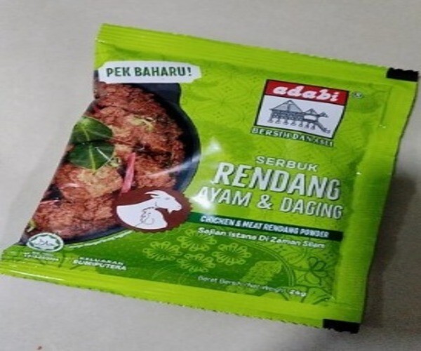 20 X PACKS ADABI Rendang Chicken Beef Powder (24g) Chicken Meat Rendang ...