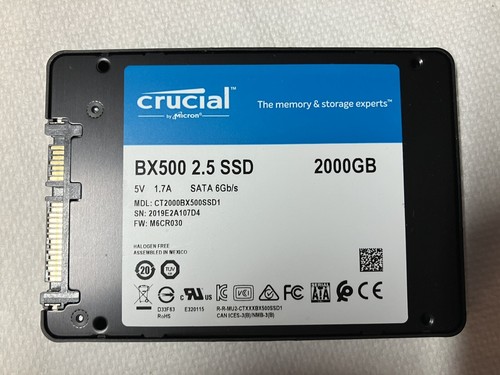 Crucial CT2000BX500SSD1 BX500 2TB 3D NAND SATA 2.5-Inch Internal SSD ...