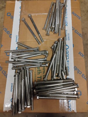 Qty 62 Stainless hex head bolt 1/2-13 x 6 7/8 F593C THE | eBay