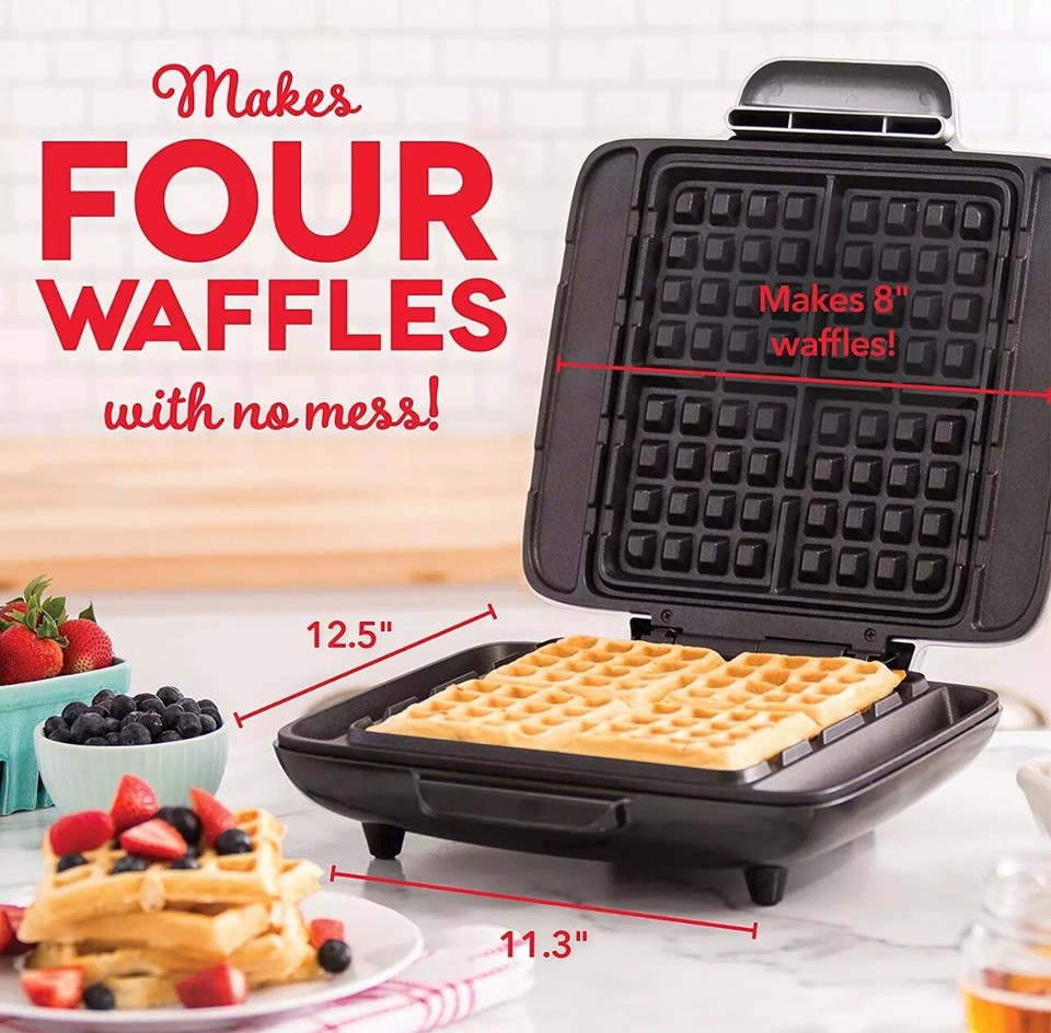 DASH Deluxe No-Mess Waffle Iron Maker Best KETO CHAFFLE Maker 1200W ...