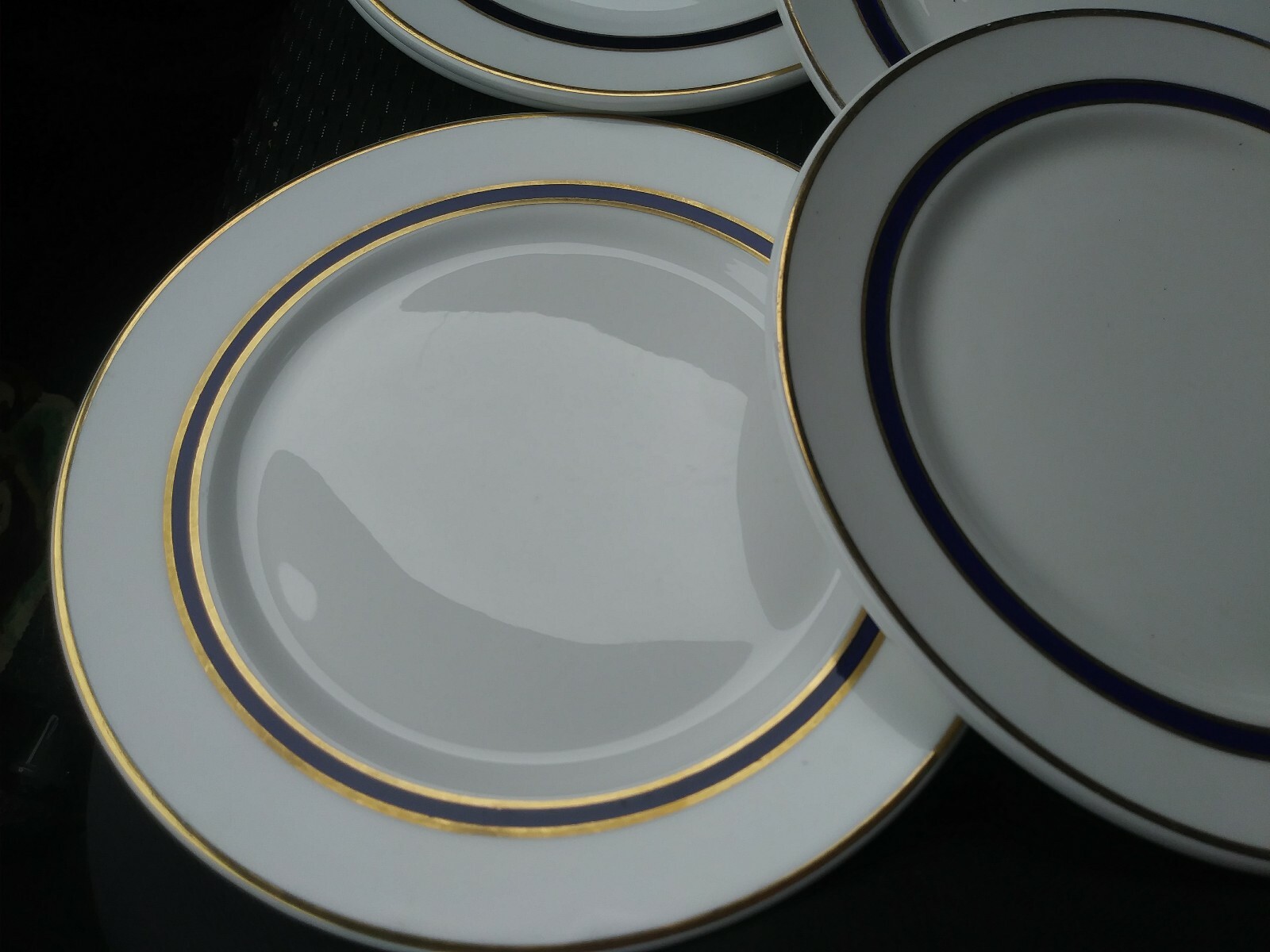 Set 7 DUDSON Fine China Salad Plate Stoke-On-Trent England - 8" Cobalt ...