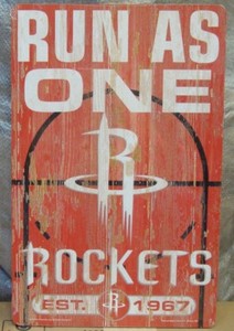 HOUSTON ROCKETS RUN AS ONE EST. 1967 WOOD SIGN 11"X17'' NEW WINCRAFT | eBay