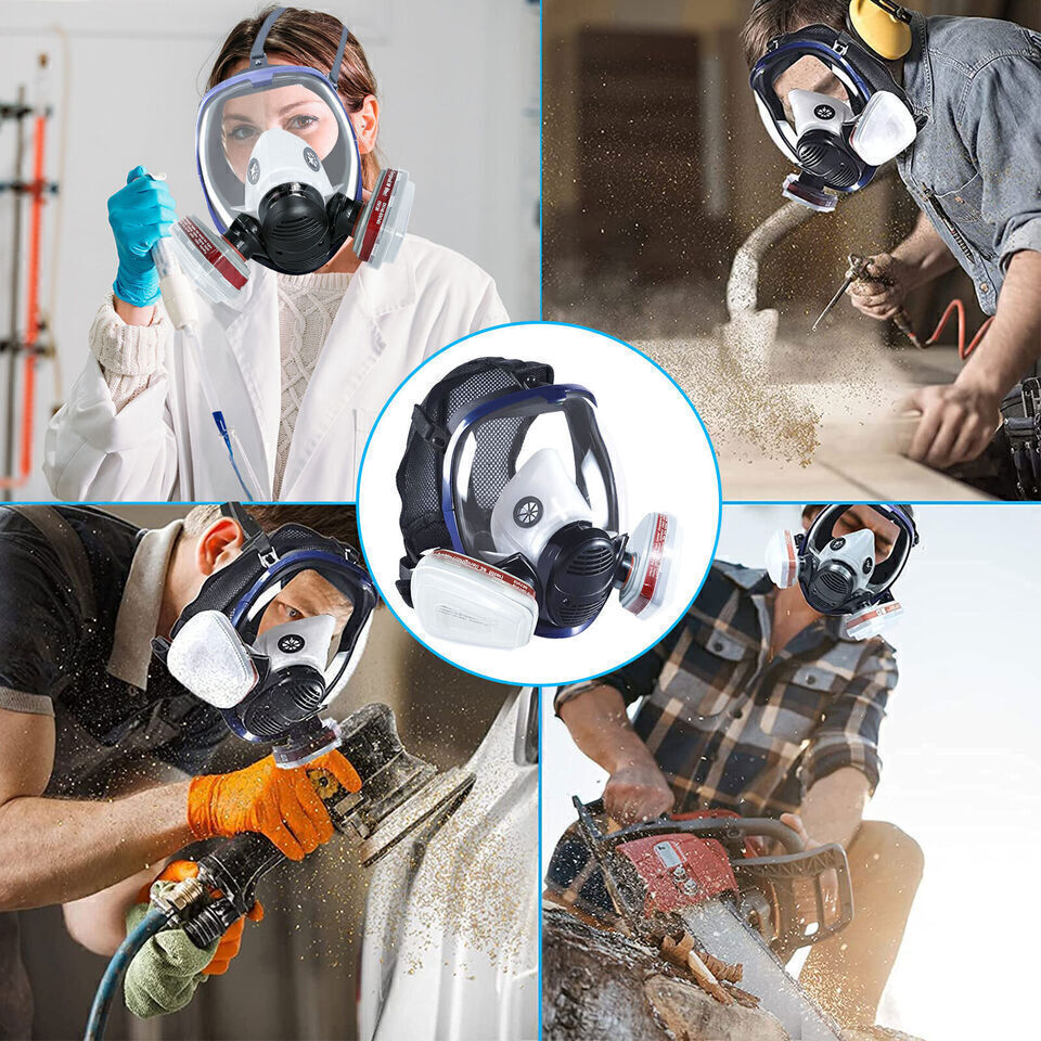 17IN1 6900 Large Respirator Gas Mask Spraying Painter Painting PPE Full ...