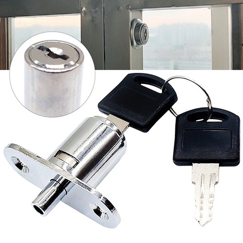 10pcs Home Office Glass Showcase Cabinet Cylinder Push Plunger Lock w 2 ...