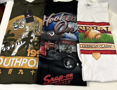 Lot of 5 Random Men's Graphic Tees T-Shirts LIQUIDATION | eBay