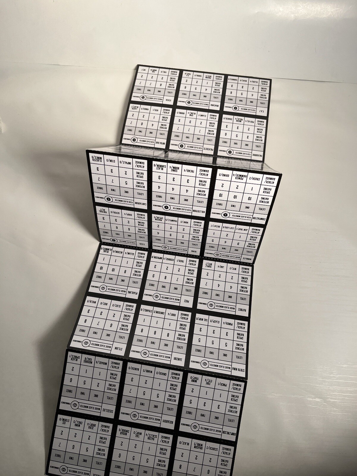 Skannerz Uncut 30 Game Card Sheet Radica Monster Image Strip Set ...