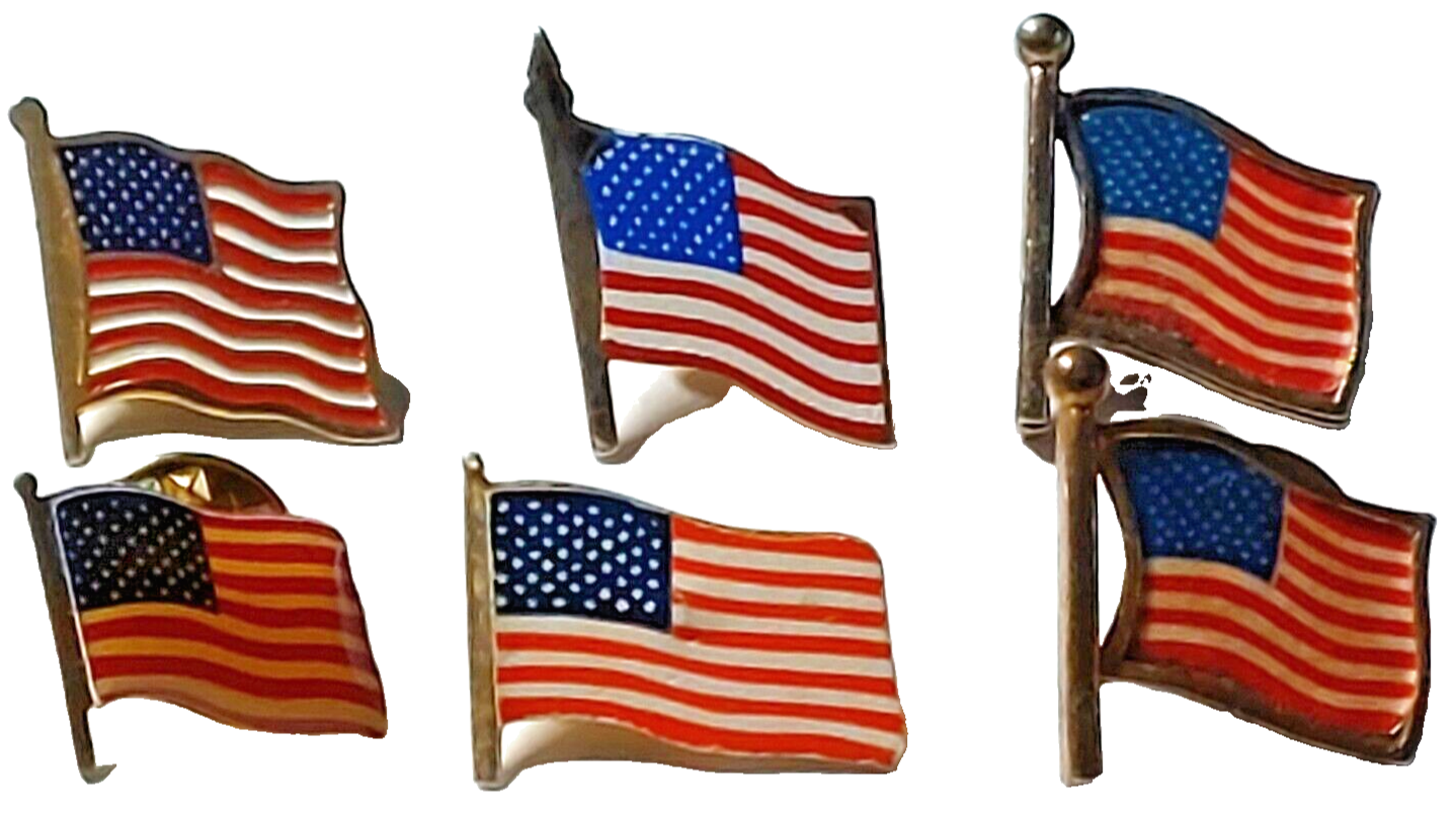 United States Flags Lapel Pins Lot of 6 (02) | eBay