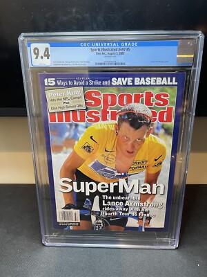 CGC 9.4 NEWSSTAND EDITION Sports Illustrated-Lance Armstrong-August 5 ...