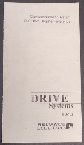 Reliance Electric Distributed Power System DC Drive Register Reference ...