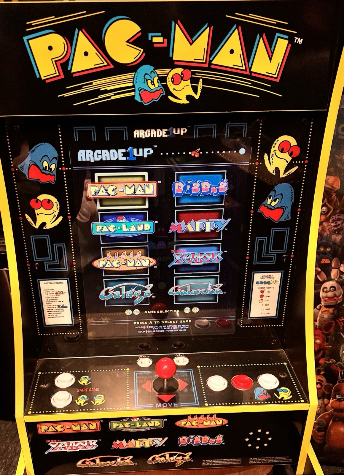 Arcade1Up Pac-Man 8 in 1 Partycade Arcade Machine Black Version Digdug ...