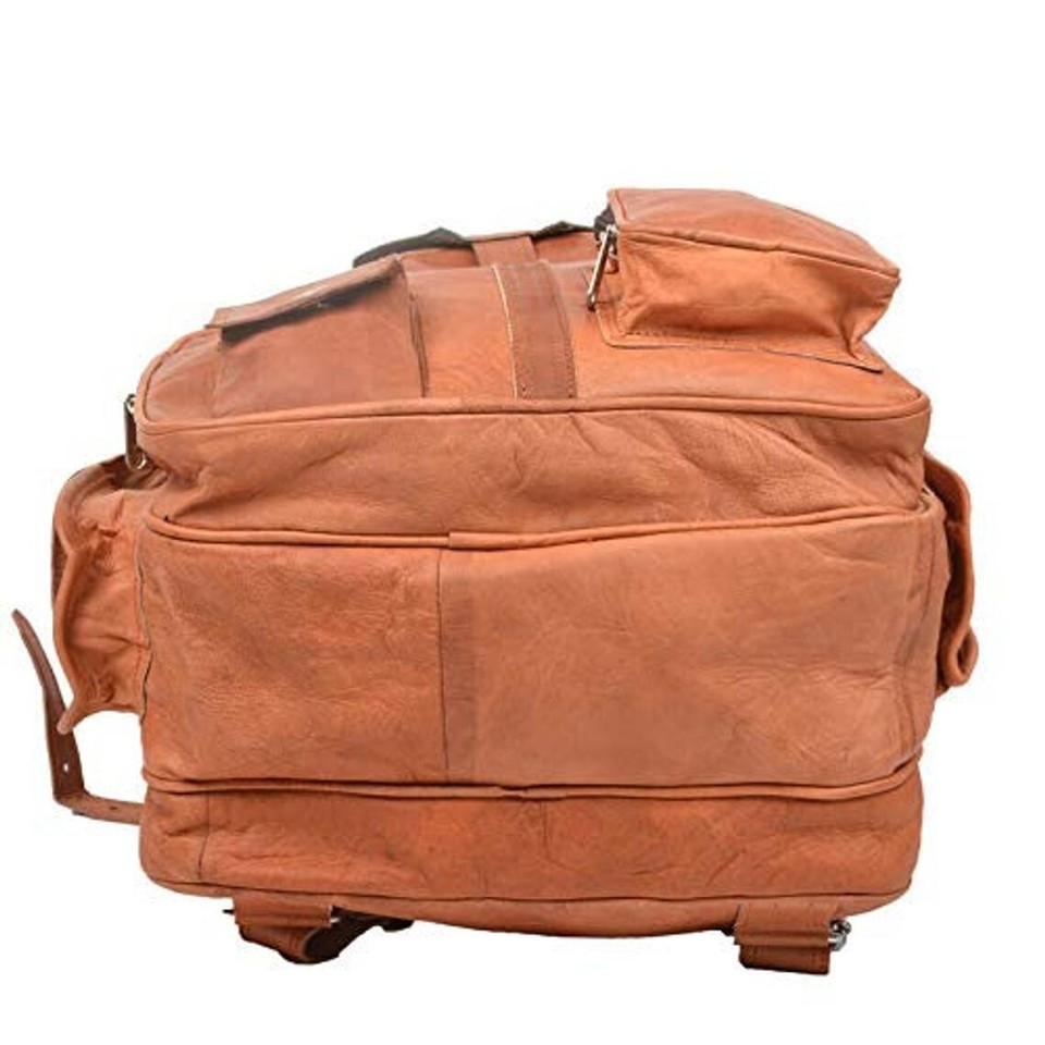 Backpack Bag Leather Travel Rucksack Men's Genuine Hiking Men's Vintage ...