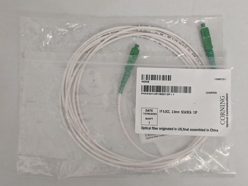 12FT Fiber optic patchcord Jumper SC/APC to SC/APC SINGLE MODE 2.9mm corning | eBay