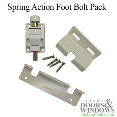 Truth Rectangular Spring Action Foot Bolt and Strikes for Patio Door ...