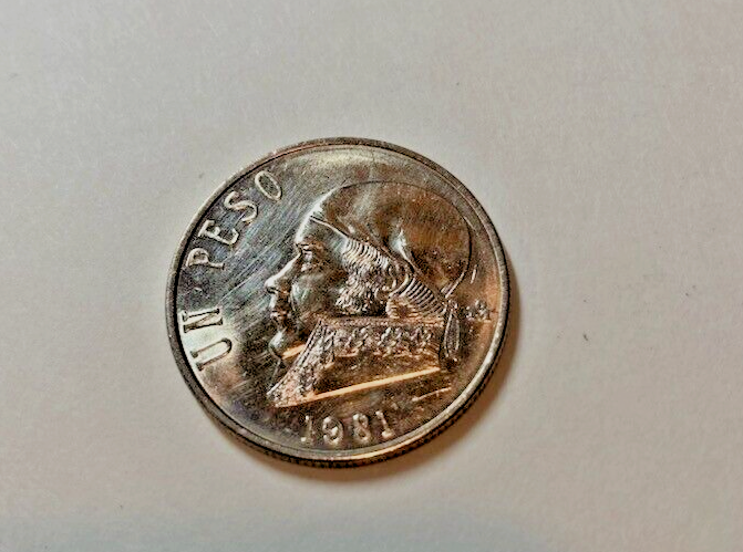 1981 Un Peso Mexico Coin Old Collectible Mexican Coins Monedas Rare ...