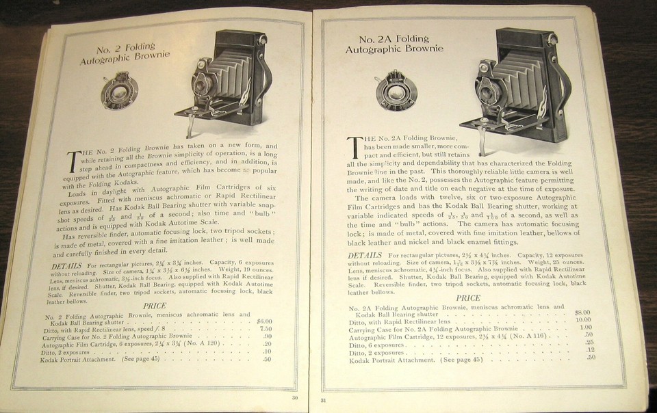 Antique 1916 Camera Catalog,64 Pages Eastman Kodak,Supplies, Burlington ...