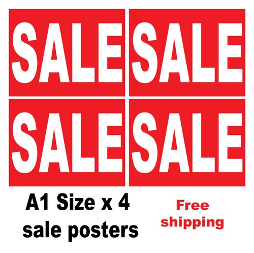 4 SALE POSTERS SIGNS ADVERTISING PROMOTING SHOP DISPALY A1 SIZE | eBay