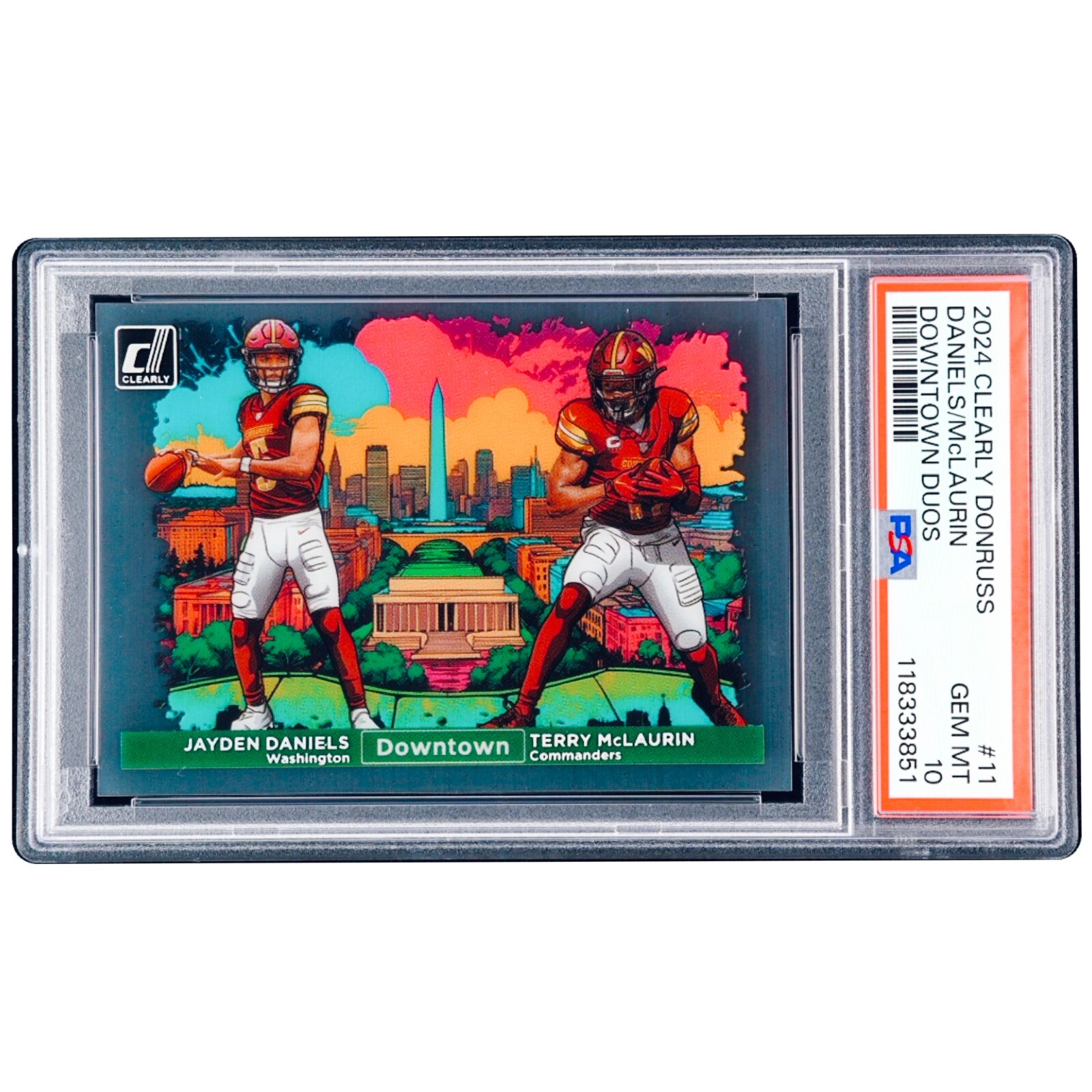 2024 Clearly Donruss Jayden Daniels/McLaurin Dual Downtown - PSA 10 ...