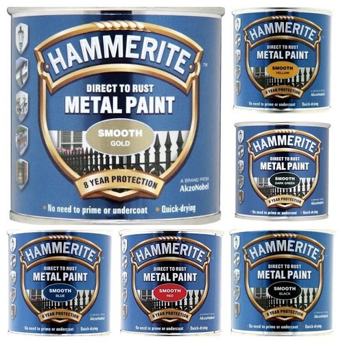 Hammerite Metal Paint Smooth Finish 250ml Assorted Colours | eBay UK