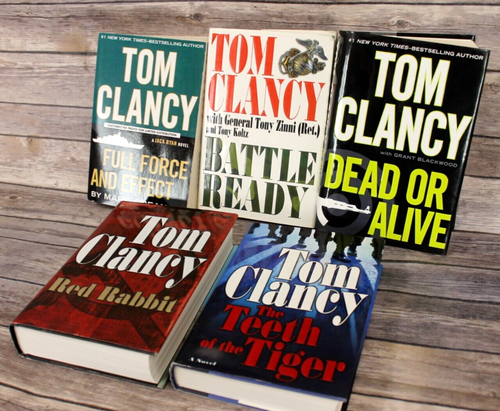 TOM CLANCY Set of 4 Hardcover Books 1 Paperback Very Good Condition ...