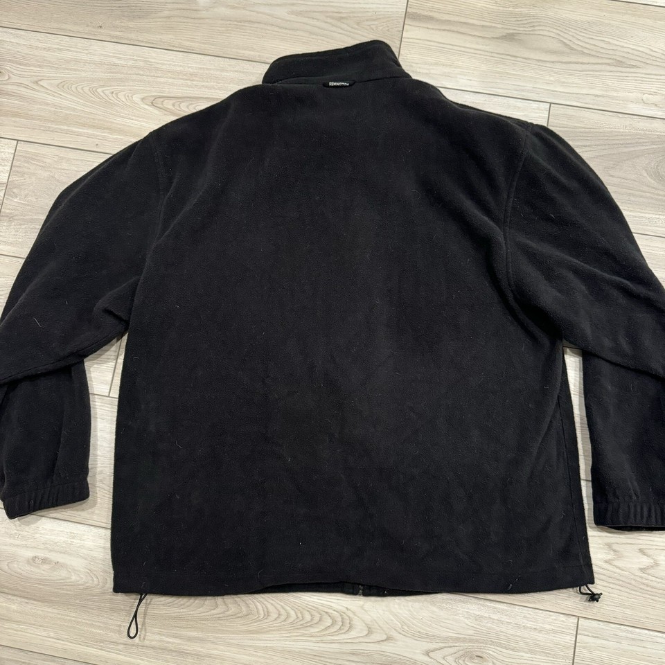 Remington Fleece Sweater Mens Extra Large Black Quarter Zip Adjustable ...