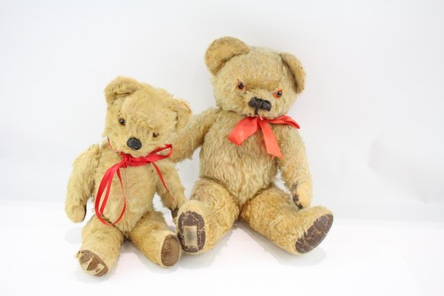 Chad Valley Teddy Bears Vintage Golden Mohair Inc Jointed x2 | eBay