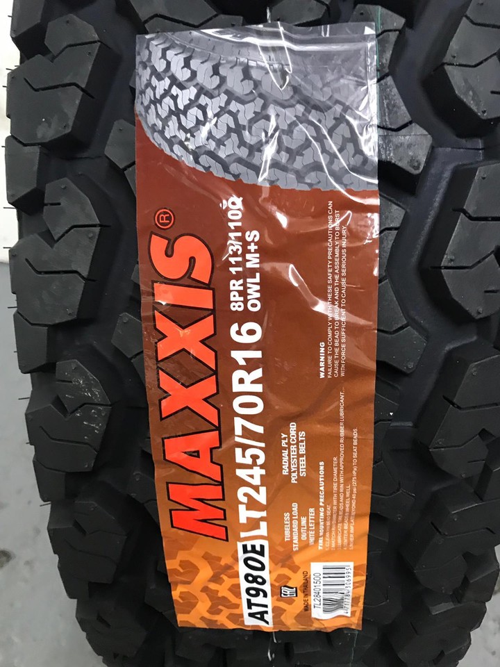 4 x LT 245/70 R16 Maxxis AT980E 113/110Q 8PR OWL M+S 245 70 16 - FOUR ...