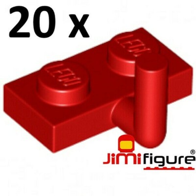 NEW 20 x LEGO 1x2 Modified Plate with Bar Arm Up Horizontal Red 4623B ...