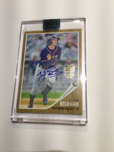 Topps Archive 2011 Tim Beckham Topps Heritage Rookie Card auto signed ...