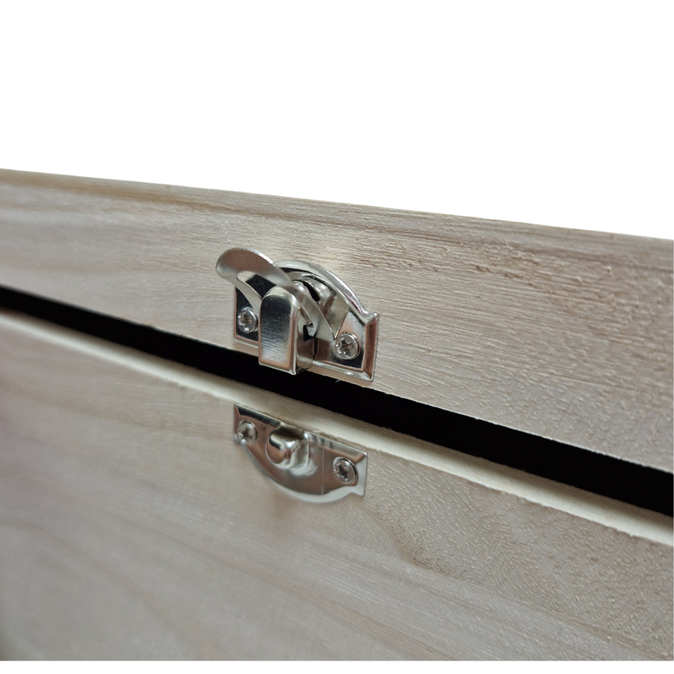 Plain Wooden Box Hinged Lid Memory Keepsake Storage Paint Decorate ...