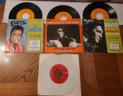 ELVIS PRESLEY Lot Of 4 ORIGINAL RARE 45'S IN THE GHETTO SEE ALL PHOTOS ...