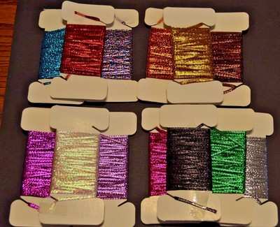 Holographic metallic braid 1/8 wide butt wraps rod building CHEVRONS ...
