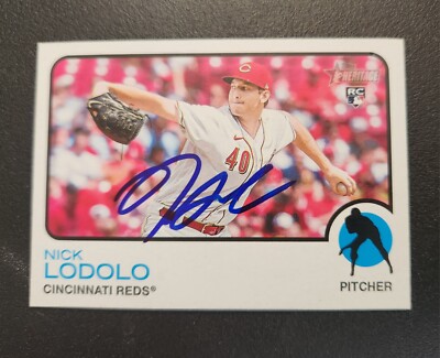 Nick Lodolo Autograph Signed 2022 Topps Heritage RC Cincinnati Reds | eBay