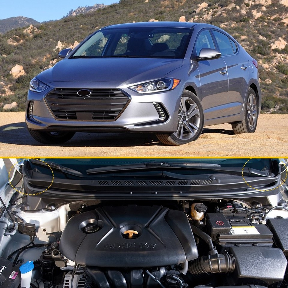 2x for 11-2016 Hyundai Elantra Front Windshield Wiper Side Cowl ...