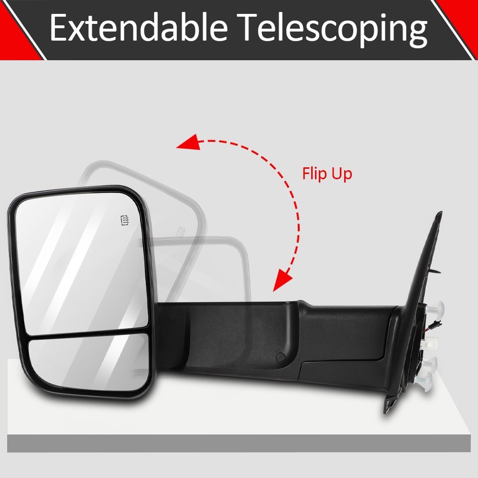 Power Heated Turn Signal Tow Mirrors For 02-08 Dodge Ram 1500 03-09 ...