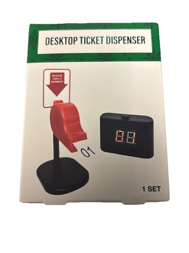 Desktop Ticket Dispenser w Digital Display 99 Tickets Included Take A ...