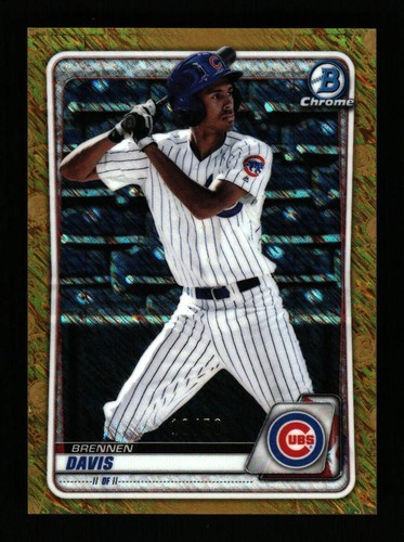 2020 Bowman Chrome BRENNAN DAVIS /50 Gold Shimmer Refractor Chicago ...