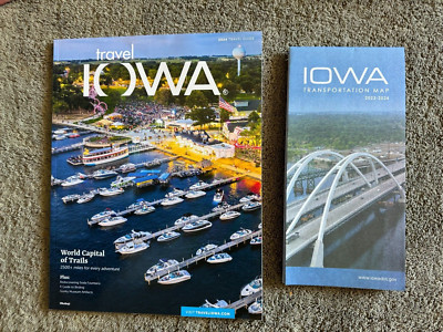 2023-2024 ~ Iowa ~ Official Road Map & Travel Iowa 146 Page Brochure ...