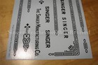 SINGER FEATHERWEIGHT BLACK *PRE TRIMMED* DECALS FOR 221 - SILK SCREEN ...