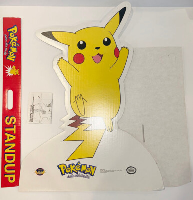 Vintage Nintendo Pokemon Pikachu Cardboard Standup Standee. Display 'em ...