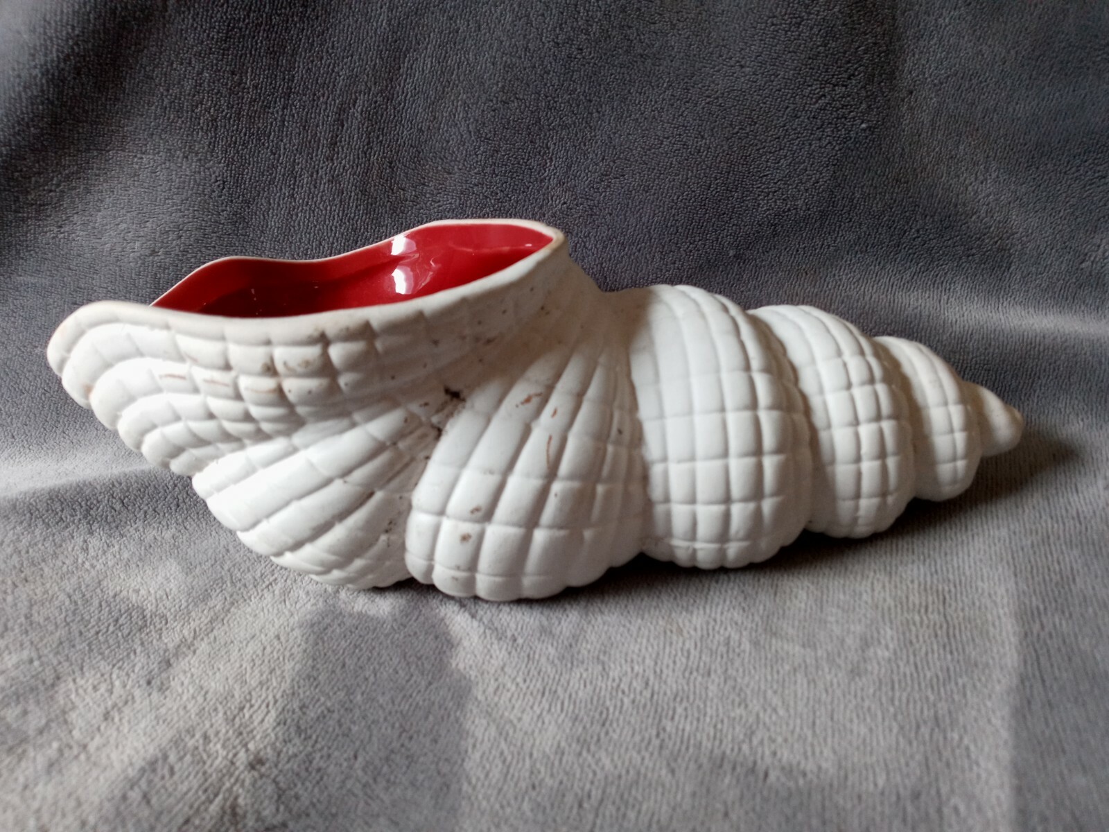 Vintage 10" Long Pottery Spiral Shell Planter | eBay