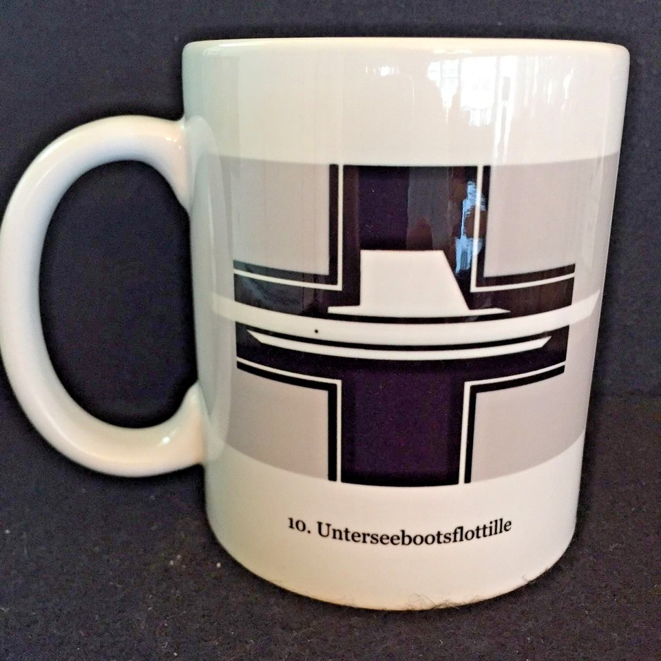 German WW2 U-Boat Coffee / Tea Mug - 10. UNTERSEEBOOTSFLOTTILLE ...