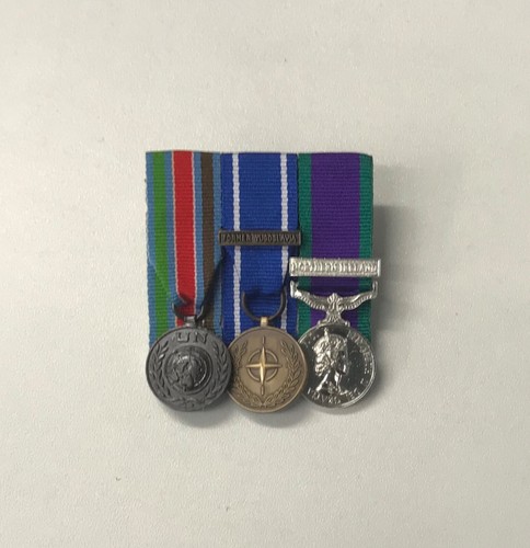 Court Mounted Miniature Medals, UN Bosnia, IFOR, GSM Northern Ireland ...