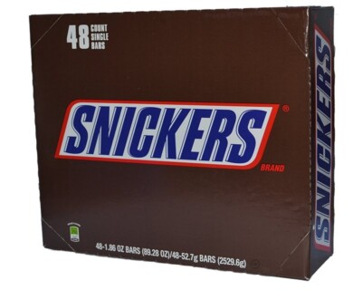 Snickers Chocolate Candy Bars (1.86oz) Bar 48-Count Box | eBay