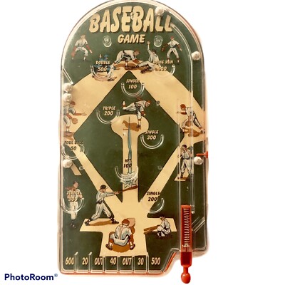 Home Run Pinball Baseball Game Toy Schylling Classic Handheld Pin Ball ...