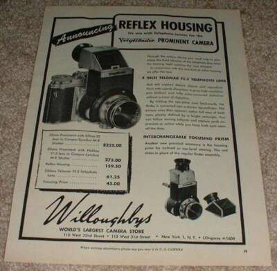 1953 Voigtlander Prominent Camera Ad, Reflex Housing!! | eBay