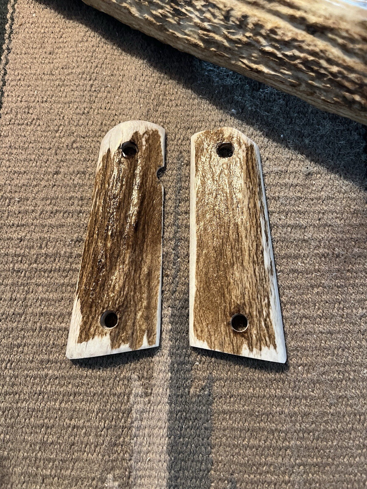 1911 Magwell Grips-Elk Antler, Stag, A Grade-Standard Full Size-Hand ...