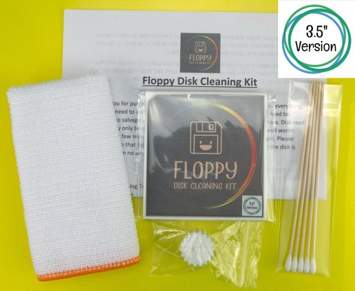 3.5" FLOPPY DISK CLEANER - CLEANING TOOL / FRAME KIT - AMIGA, ATARI ST ...