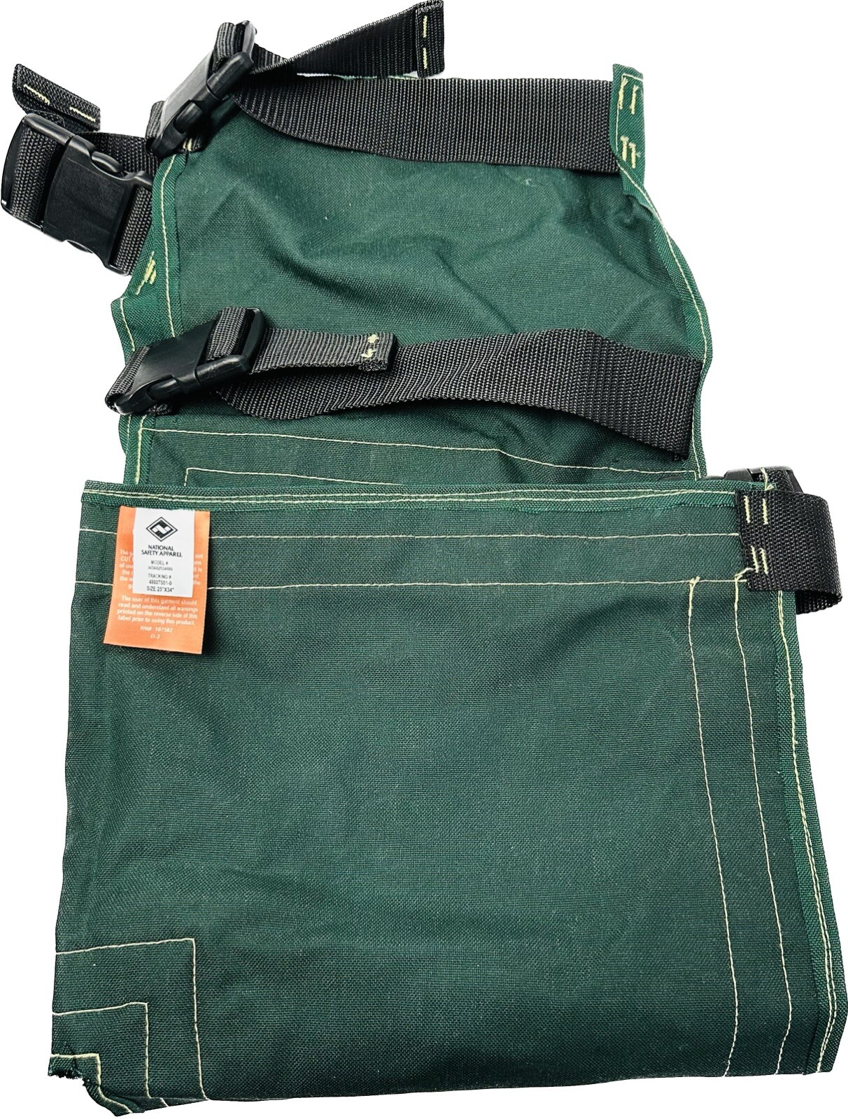 NSA Chaps 10 OZ Nylon Chaps Leg Protection 25" X 34", ANSI Cut Level 2 ...